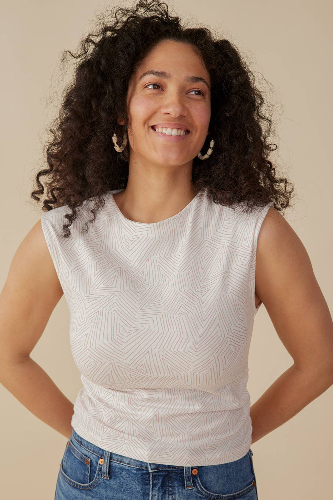 Ruched Top Tree Rings Shell – Adlib Clothing